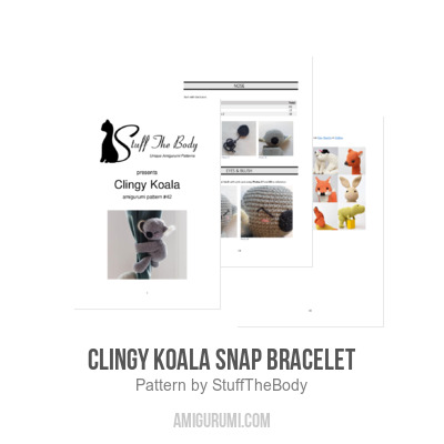 Clingy Koala Snap Bracelet amigurumi pattern - Amigurumi.com