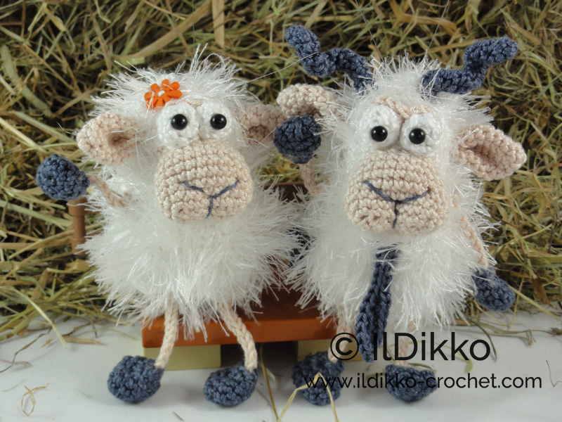 Baarney and Baarb the Sheep amigurumi pattern - Amigurumi.com