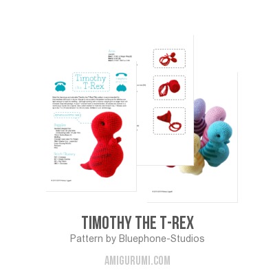 Timothy the T-rex amigurumi pattern - Amigurumi.com