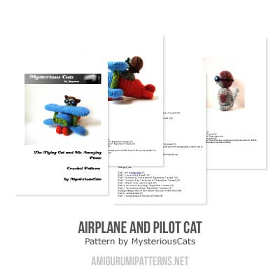 Airplane and Pilot Cat amigurumi pattern - Amigurumi.com